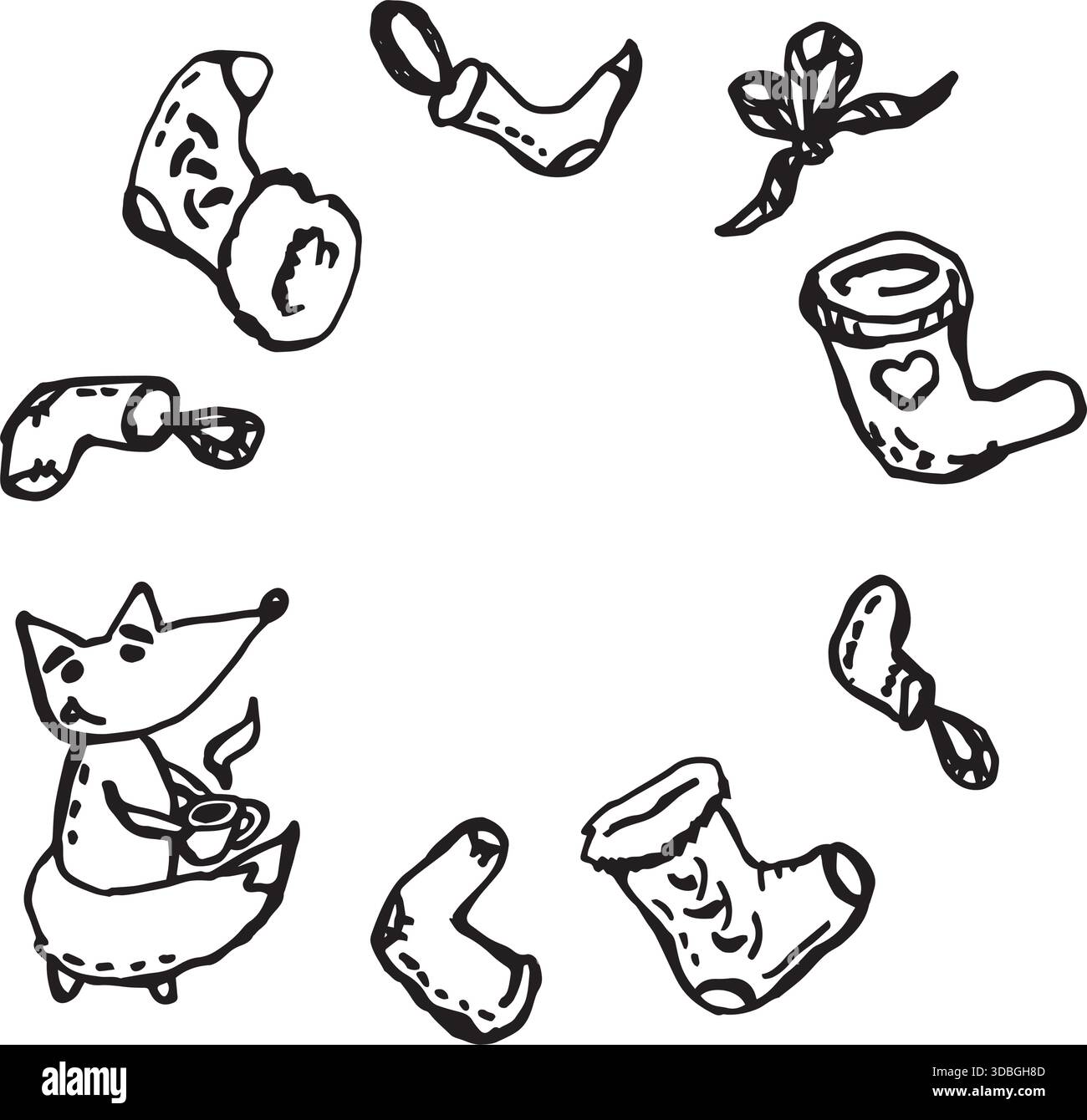 Merry christmas boots gift Black and White Stock Photos & Images - Alamy