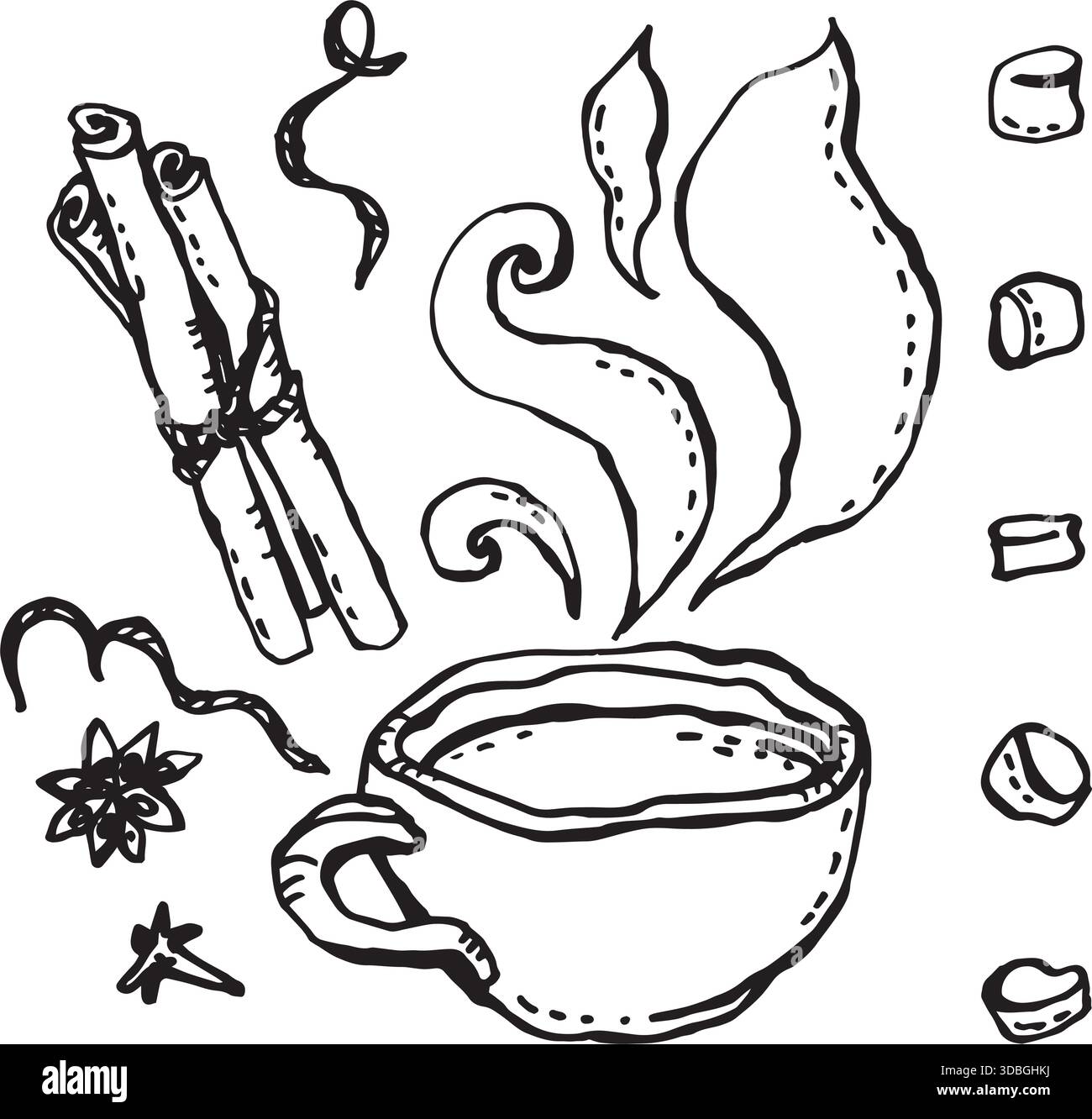 Warm drink winter Black and White Stock Photos & Images - Alamy
