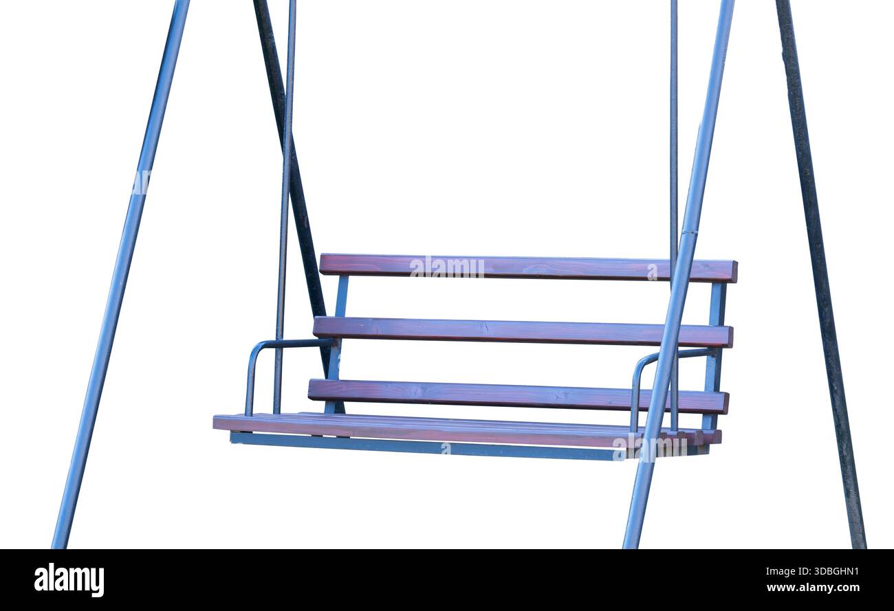 Empty metal swing bench Cut Out Stock Images & Pictures - Alamy