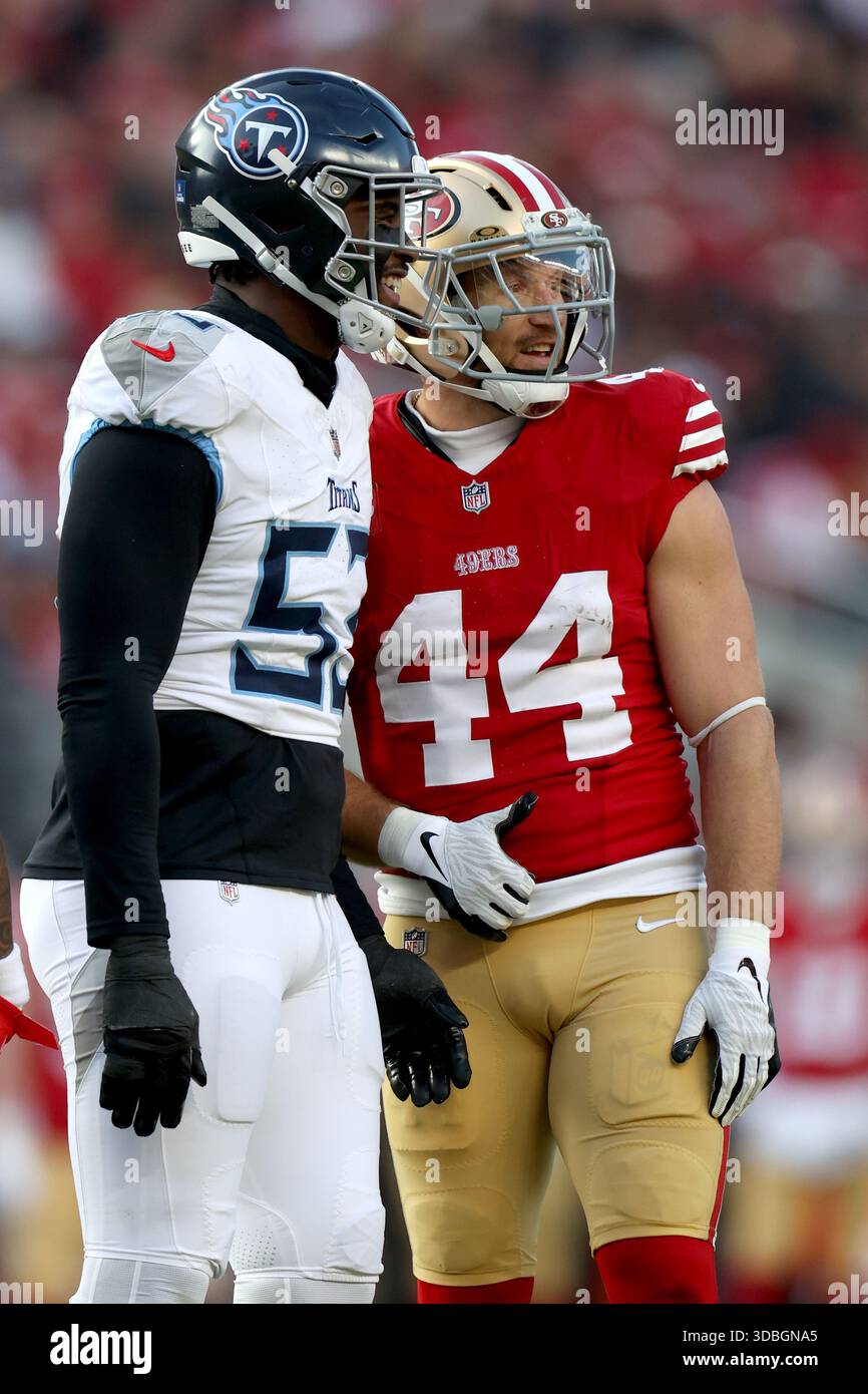 Tennessee Titans linebacker Jihad Ward (53) and San Francisco 49ers ...