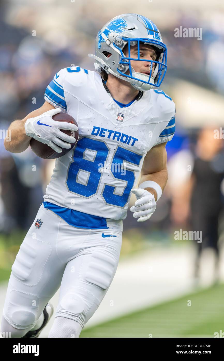 Detroit Lions wide receiver Tom Kennedy (85) warms up before playing ...