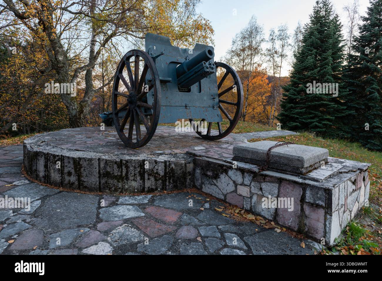 Weapon on Kadinjaca Memorial Complex near Užice, Serbia. Yugoslav ...