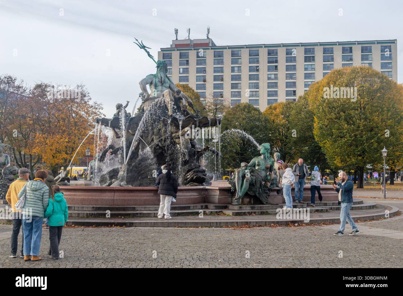 Berlin, Germany - November 2, 2025: The Neptune Fountain (Neptunbrunnen ...