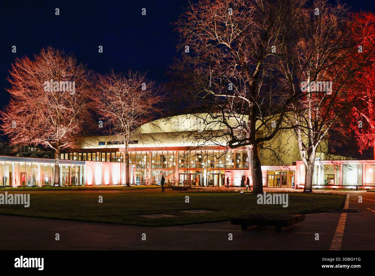 16 December 2025, North Rhine-Westphalia, Bonn: View of the colorfully ...