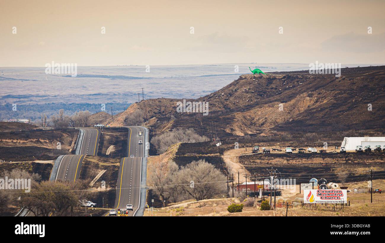 FILE - Land charred by the Smokehouse Creek fire is seen, Feb. 29, 2024 ...