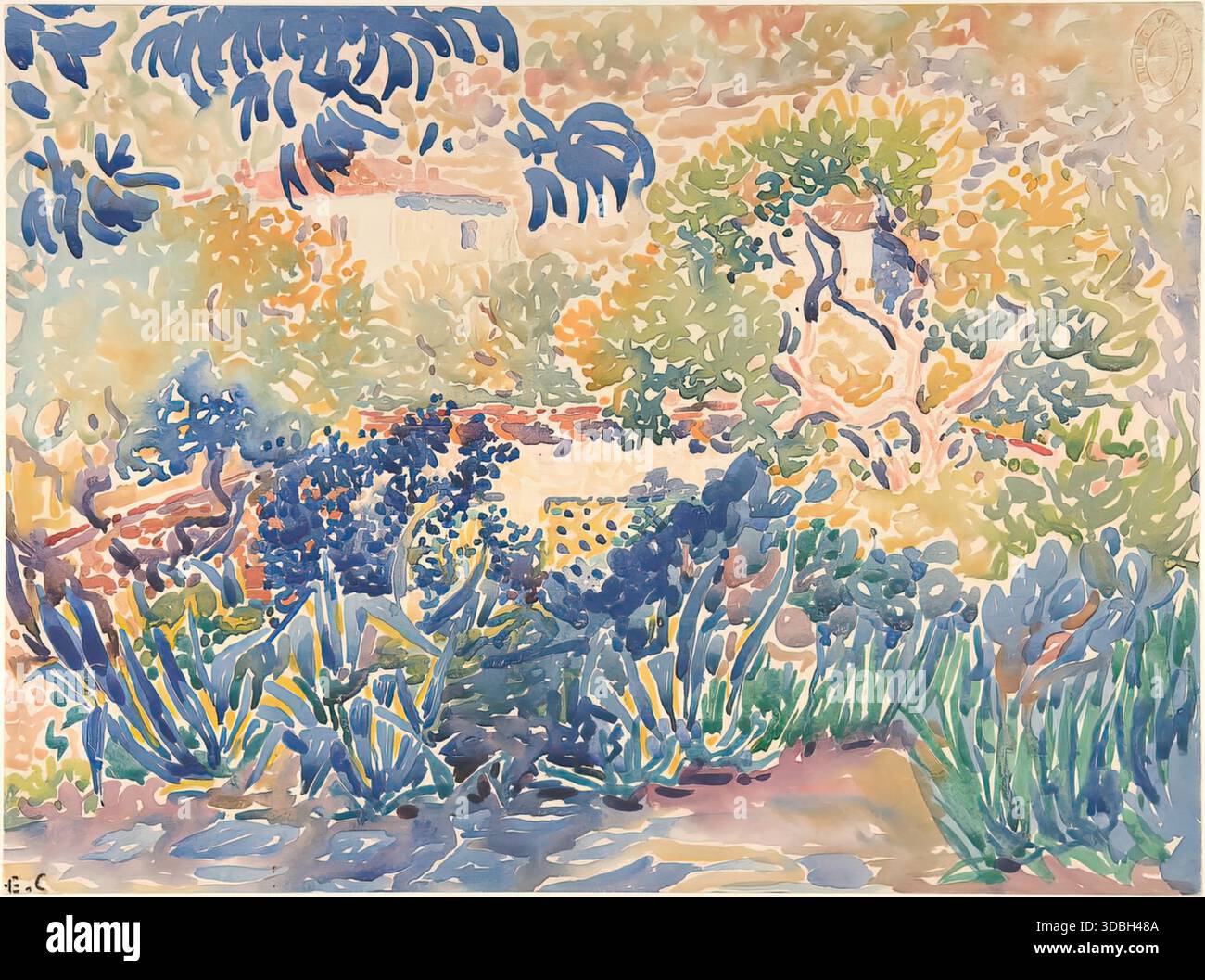 Henri-Edmond Cross, The Artist's Garden at Saint-Clair, 1905, Neo ...