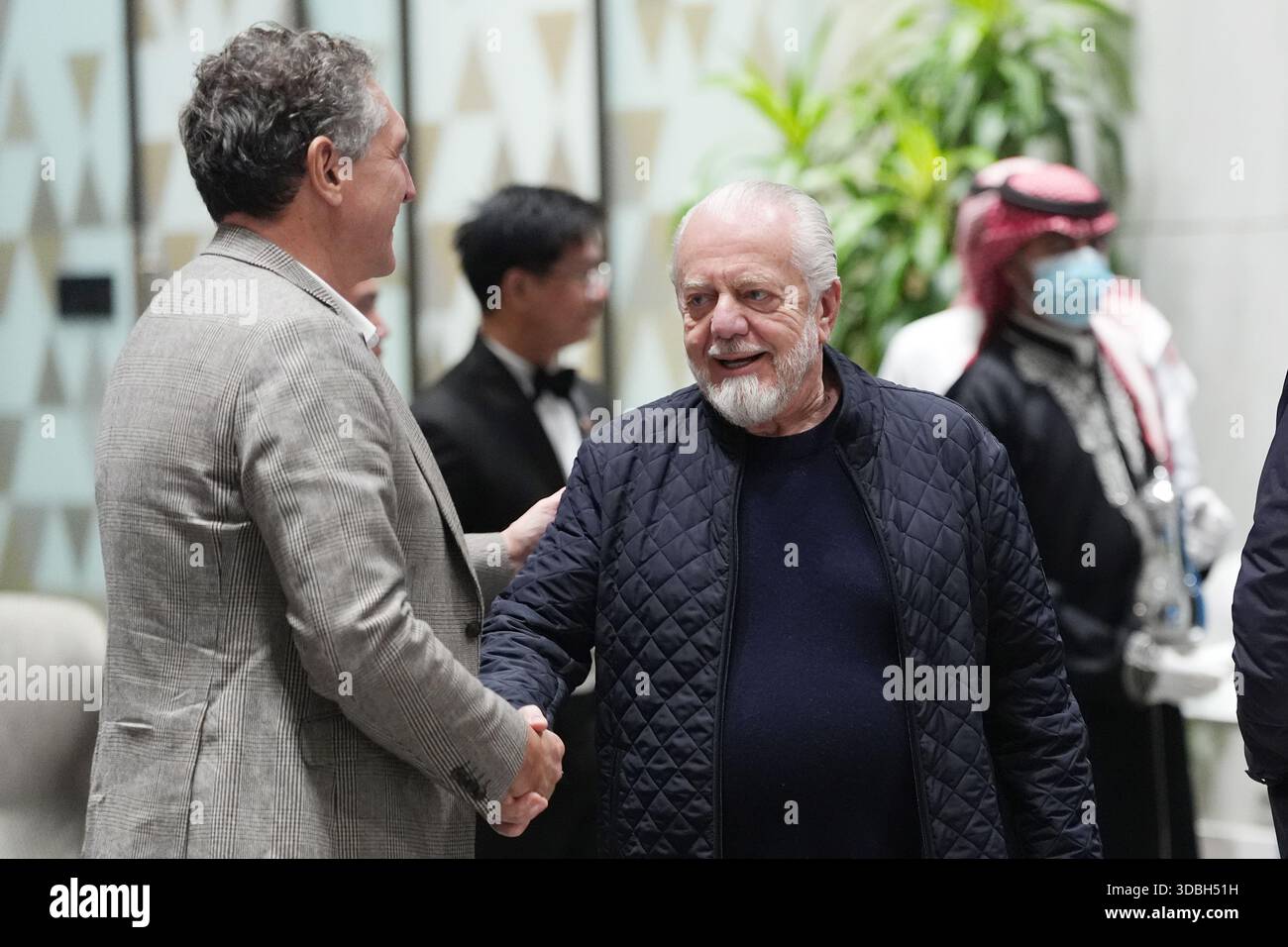 Napoli’s Aurelio de Laurentis , Lega Serie A Ceo Luigi de Siervo ...