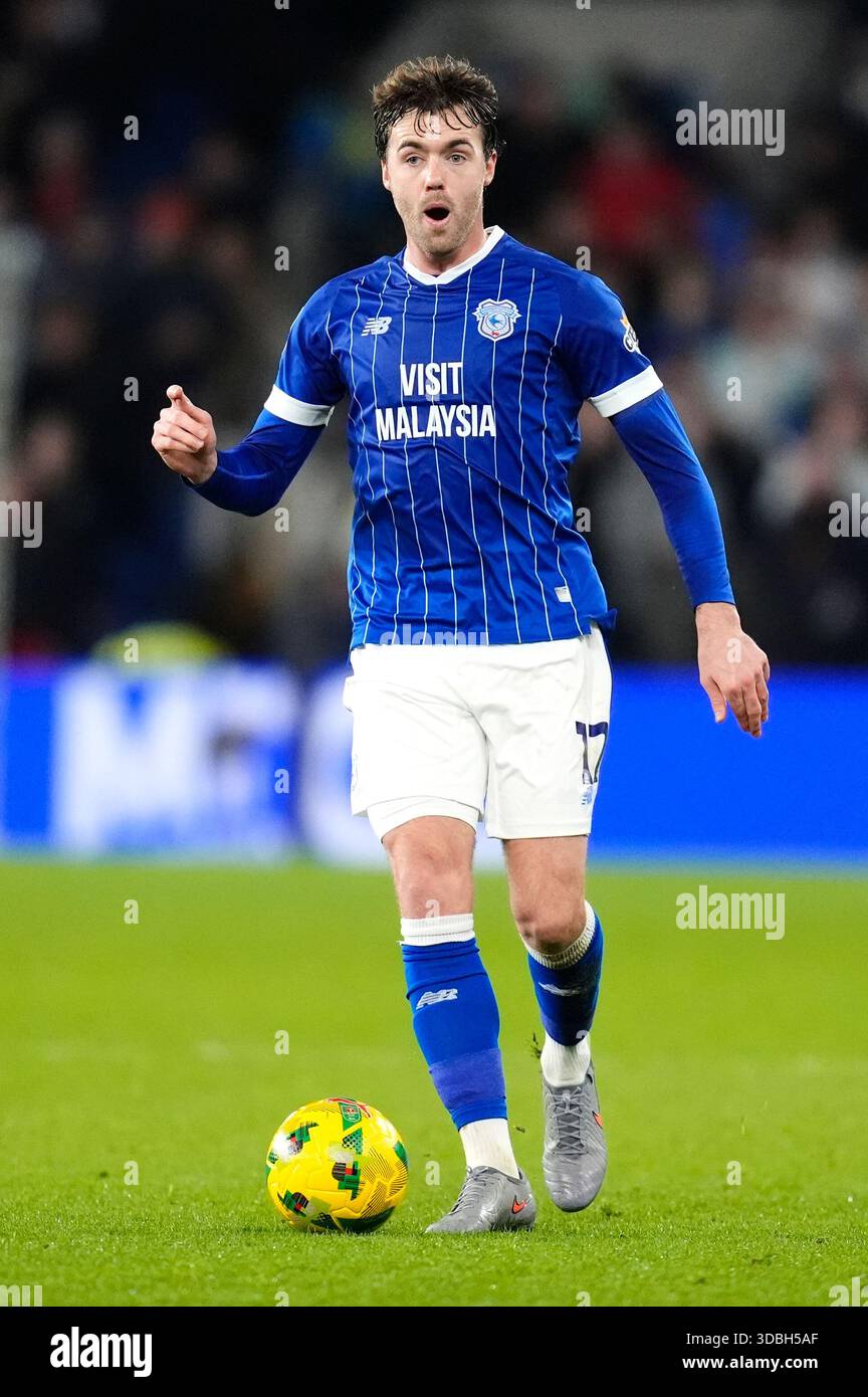 Cardiff City's Calum Chambers in action during the Carabao Cup quarter ...