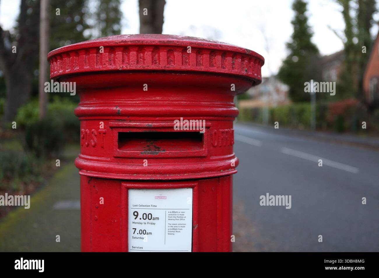 Royal Mail red post box concept letters collection times Saturday ...