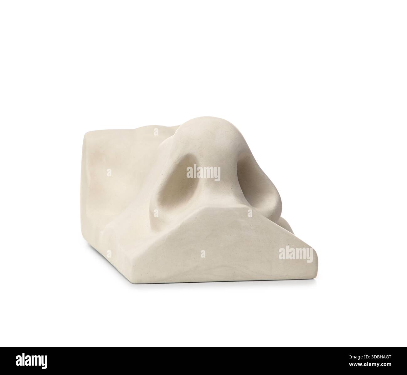 Plaster figure of face on white background Stock Photo - Alamy