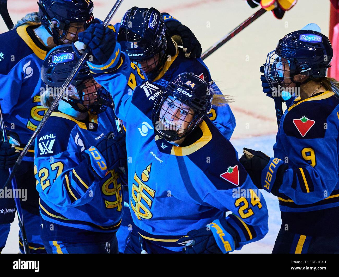 Toronto Sceptres' Natalie Spooner (24) celebrates with her team after ...