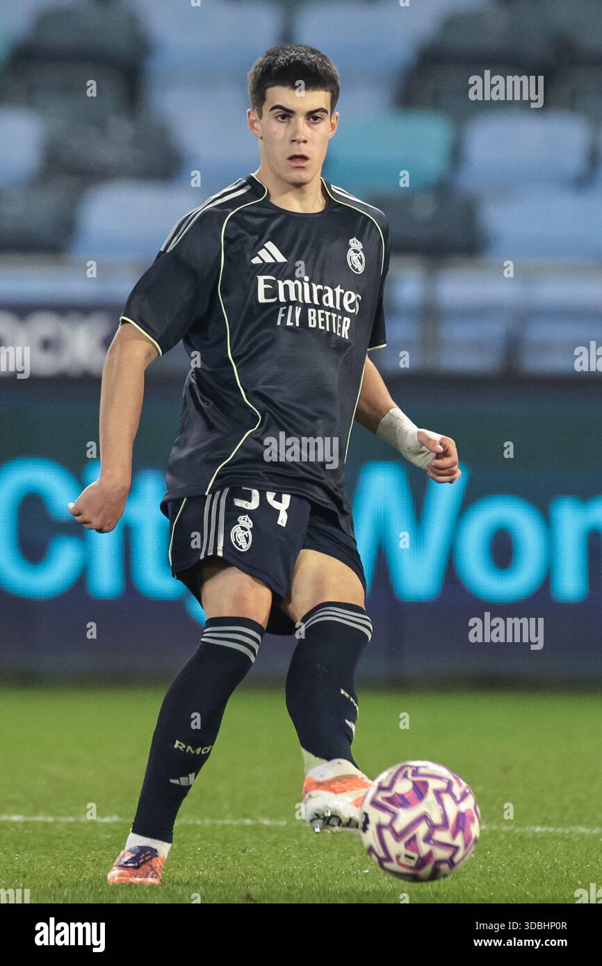 Alvaro Lezcano of Real Madrid during the Premier League International ...