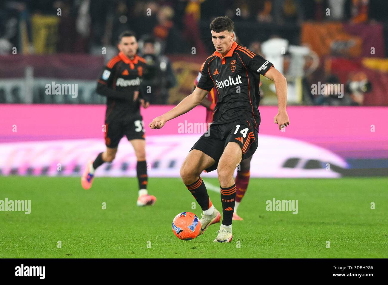 Olimpico Stadium, Rome, Italy - Jacobo Ramon of Como 1907 kick the ball ...