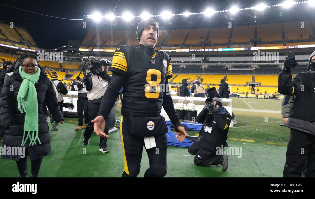 Dec 15, 2025: Aaron Rodgers #8 during the Pittsburgh Steelers vs Miami ...