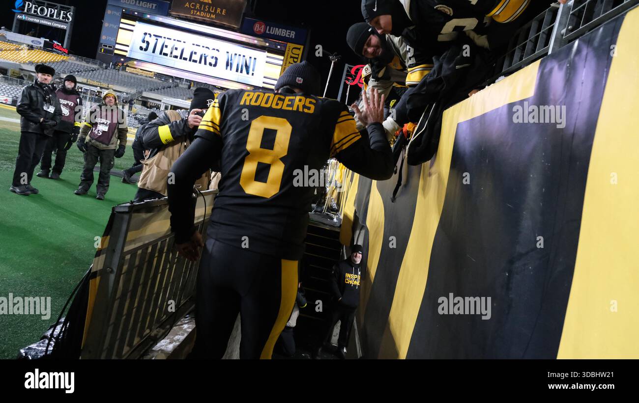 Dec 15, 2025: Aaron Rodgers #8 during the Pittsburgh Steelers vs Miami ...