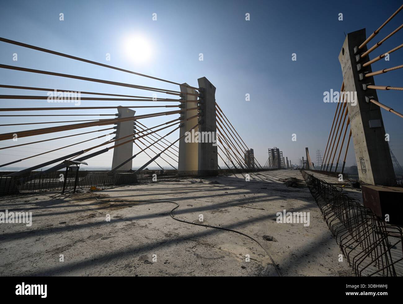 NEW DELHI, INDIA - DECEMBER 16: A view of ongoing construction of ...
