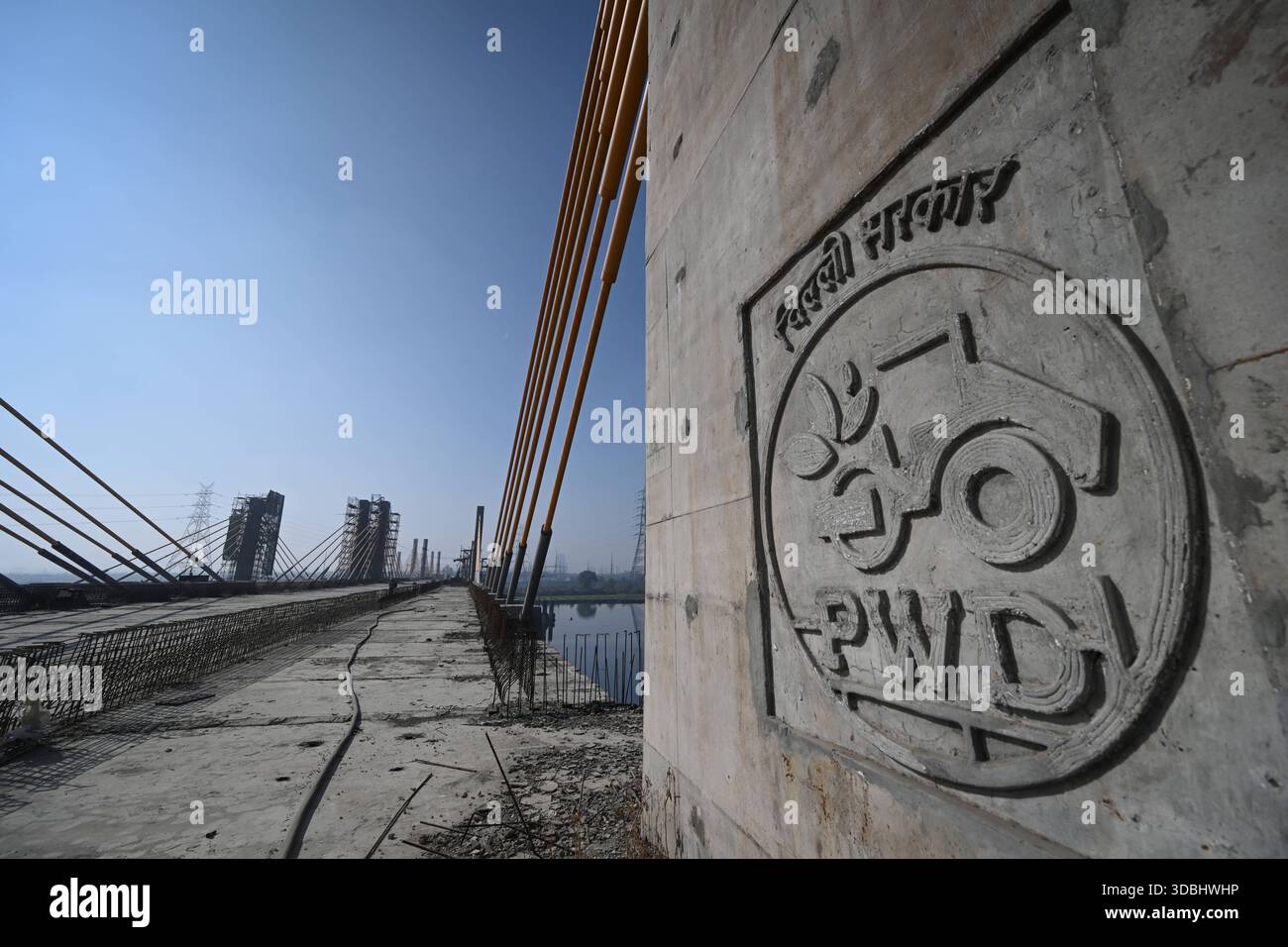 NEW DELHI, INDIA - DECEMBER 16: A view of ongoing construction of ...
