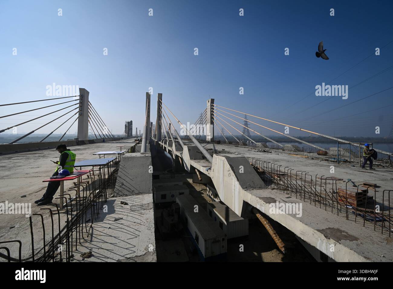 NEW DELHI, INDIA - DECEMBER 16: A view of ongoing construction of ...