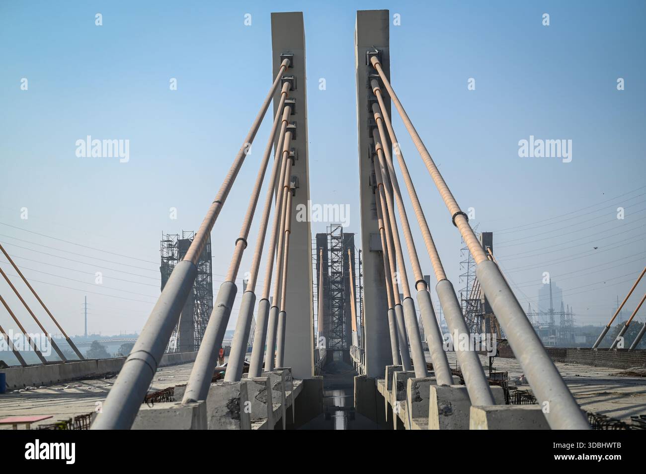 NEW DELHI, INDIA - DECEMBER 16: A view of ongoing construction of ...