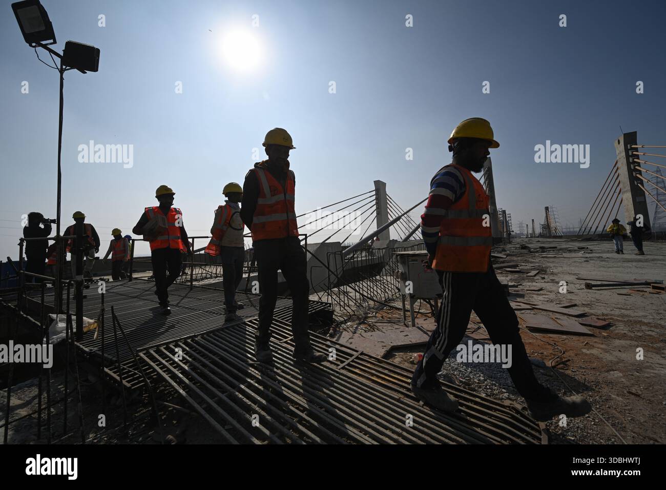 NEW DELHI, INDIA - DECEMBER 16: A view of ongoing construction of ...
