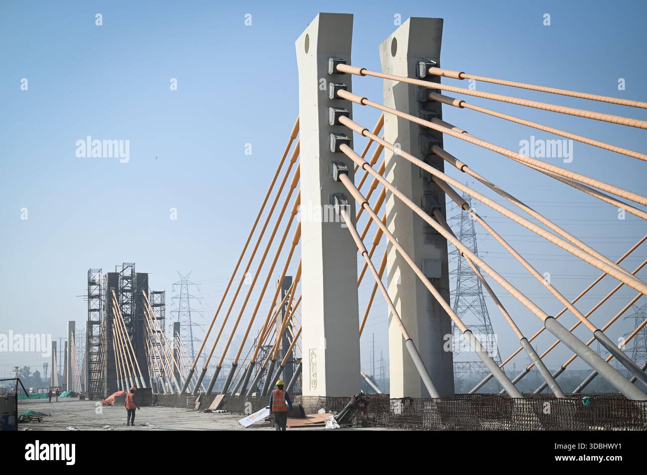 NEW DELHI, INDIA - DECEMBER 16: A view of ongoing construction of ...