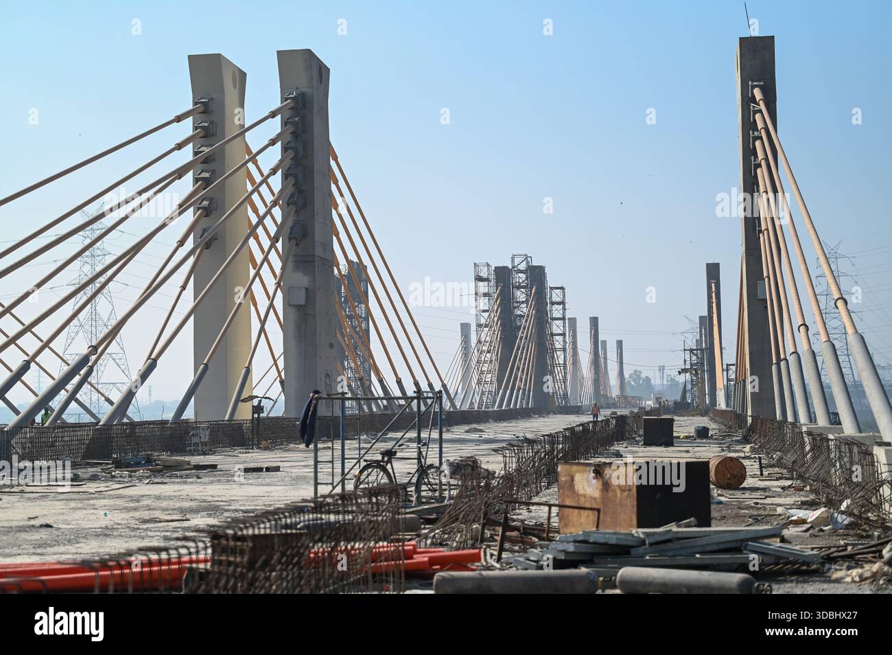 NEW DELHI, INDIA - DECEMBER 16: A view of ongoing construction of ...