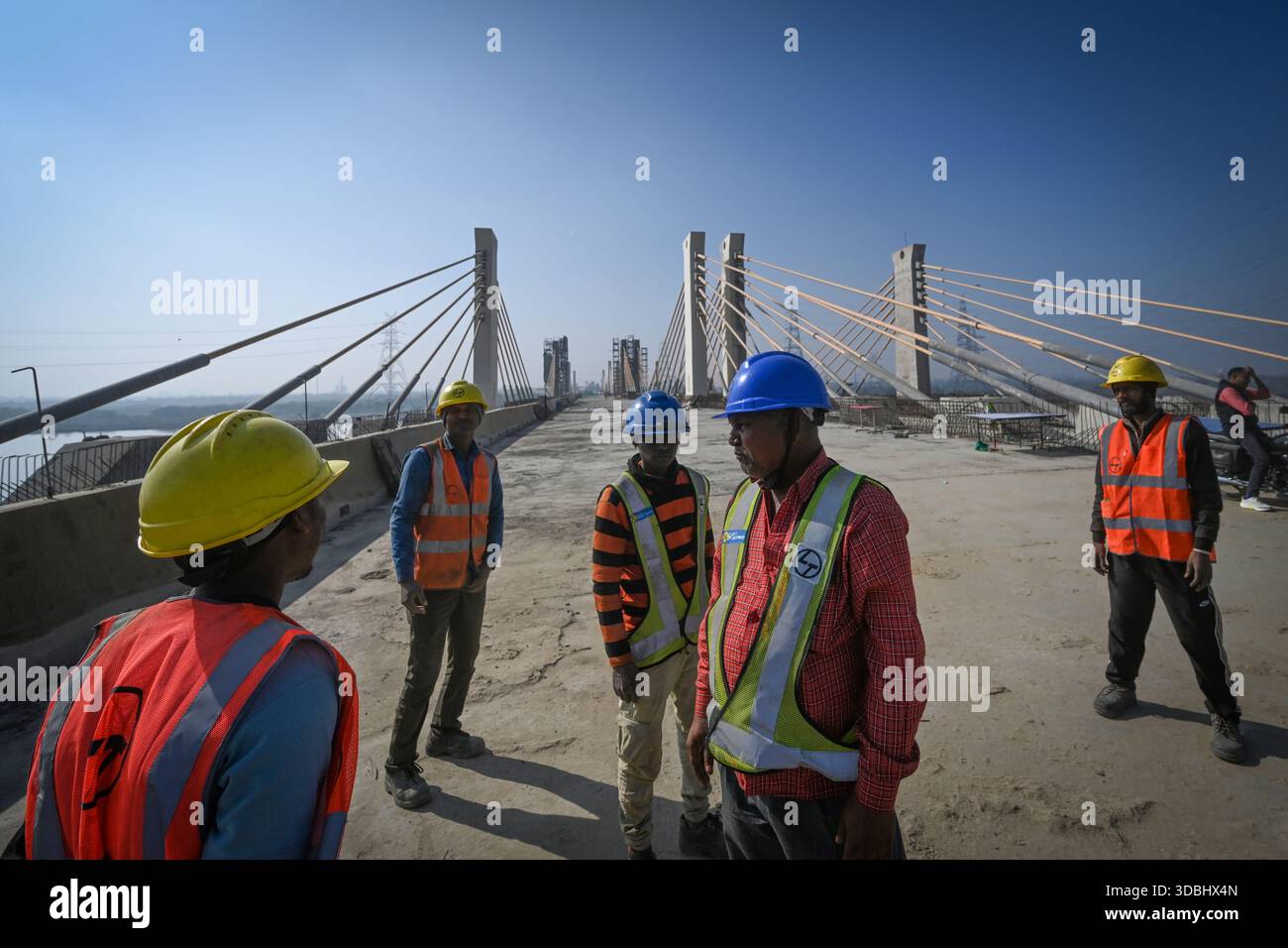 NEW DELHI, INDIA - DECEMBER 16: A view of ongoing construction of ...