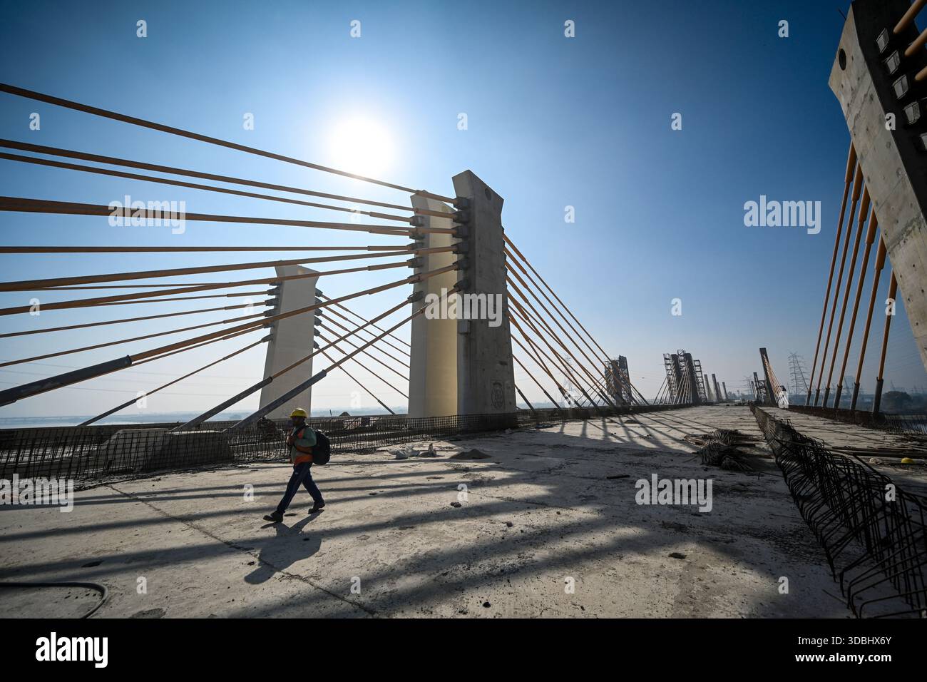 NEW DELHI, INDIA - DECEMBER 16: A view of ongoing construction of ...