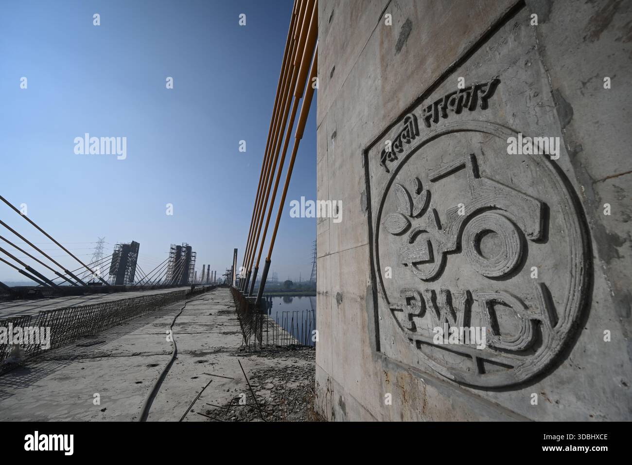 NEW DELHI, INDIA - DECEMBER 16: A view of ongoing construction of ...