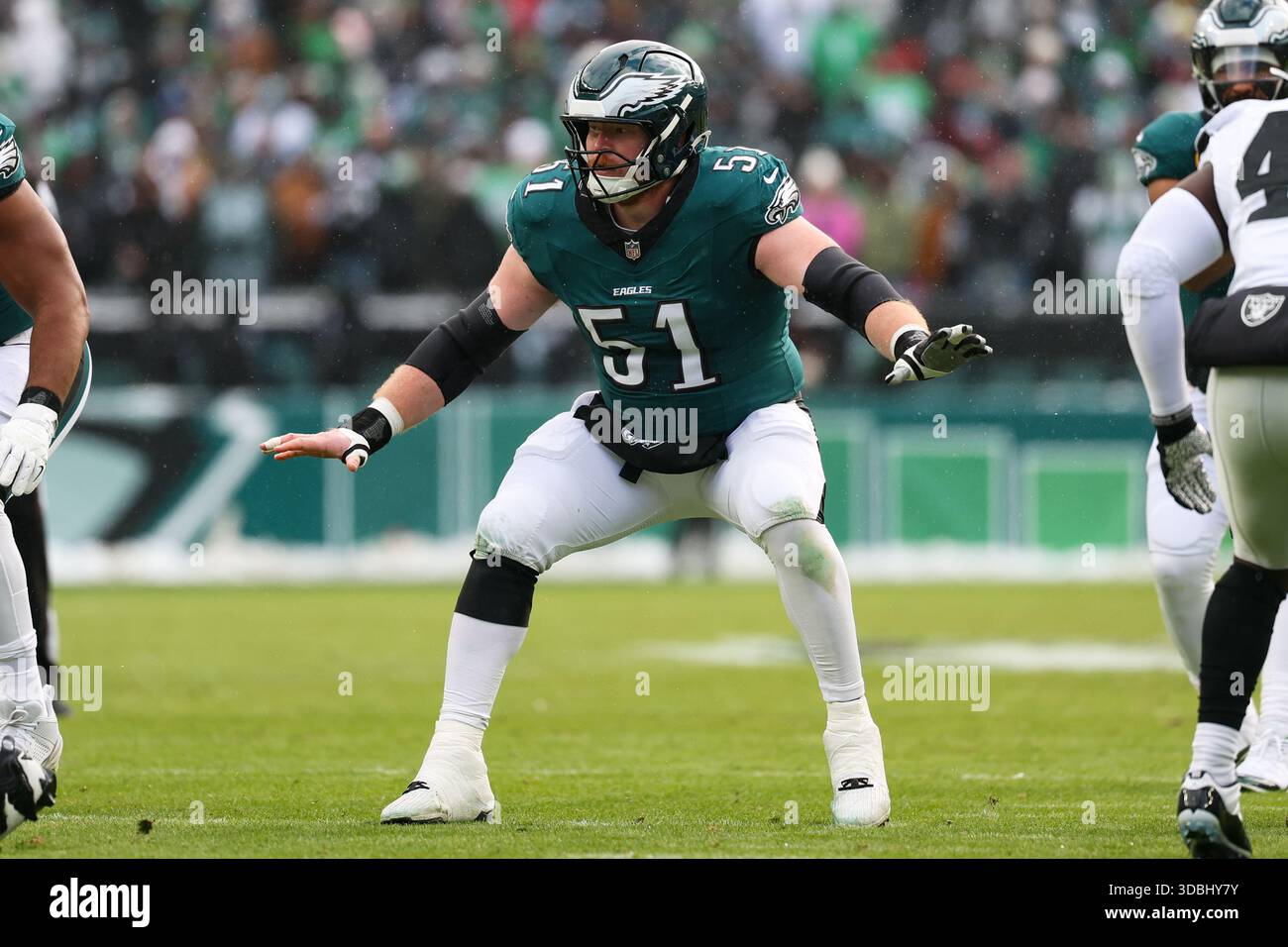 Philadelphia Eagles center Cam Jurgens (51) in action during the first ...