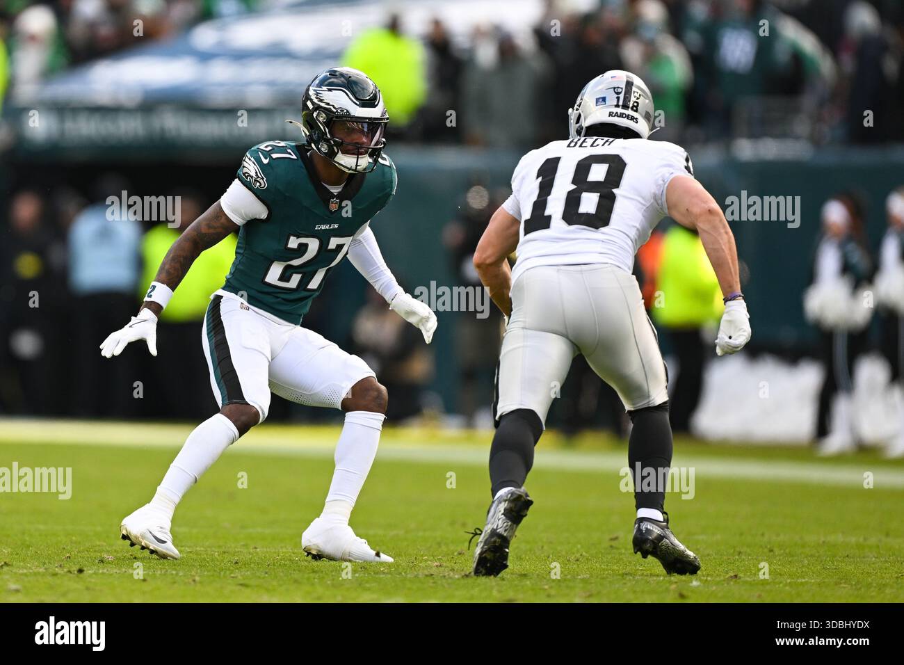 Philadelphia Eagles cornerback Quinyon Mitchell (27) in action against ...