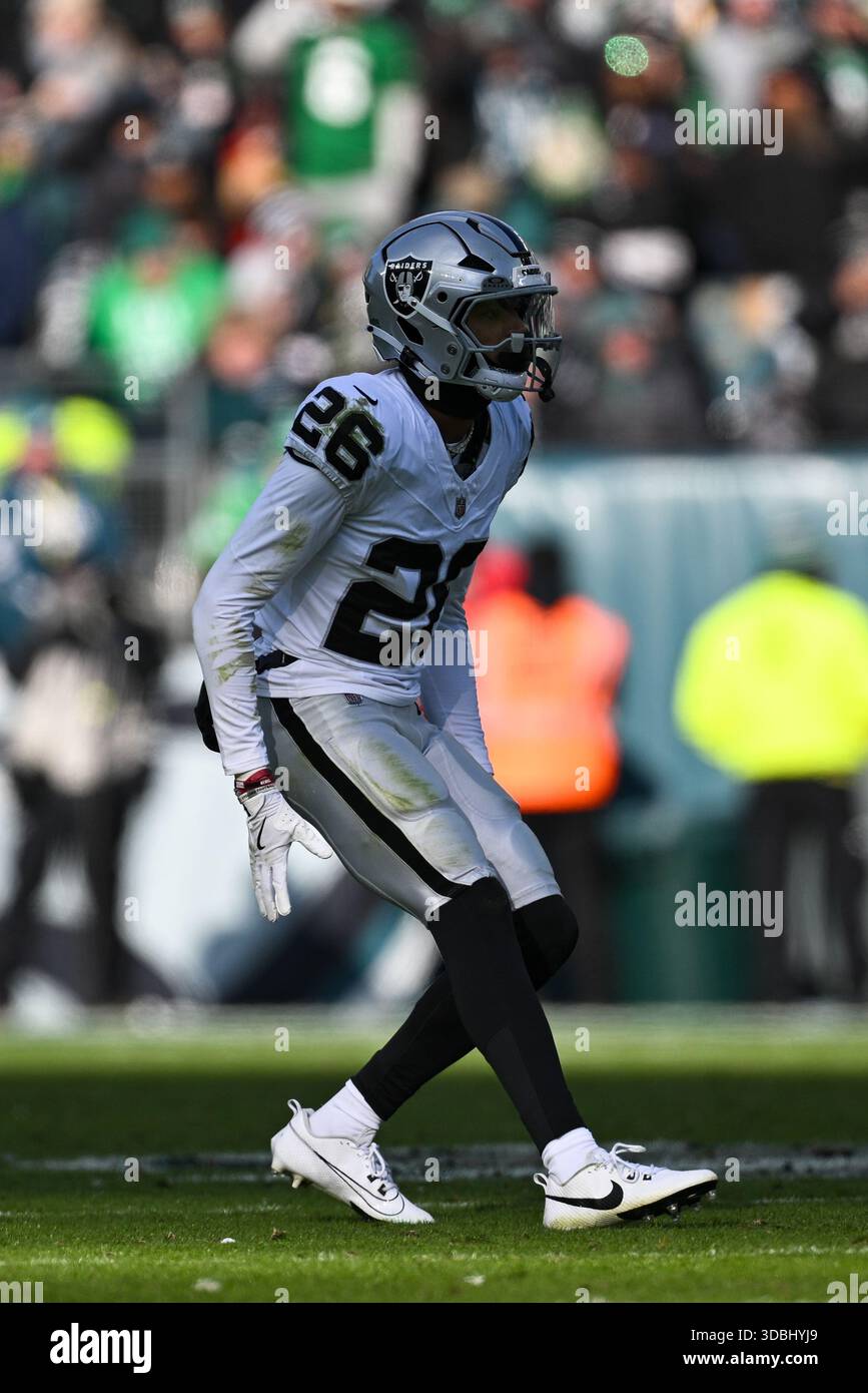 Las Vegas Raiders cornerback Darien Porter (26) in action during the ...