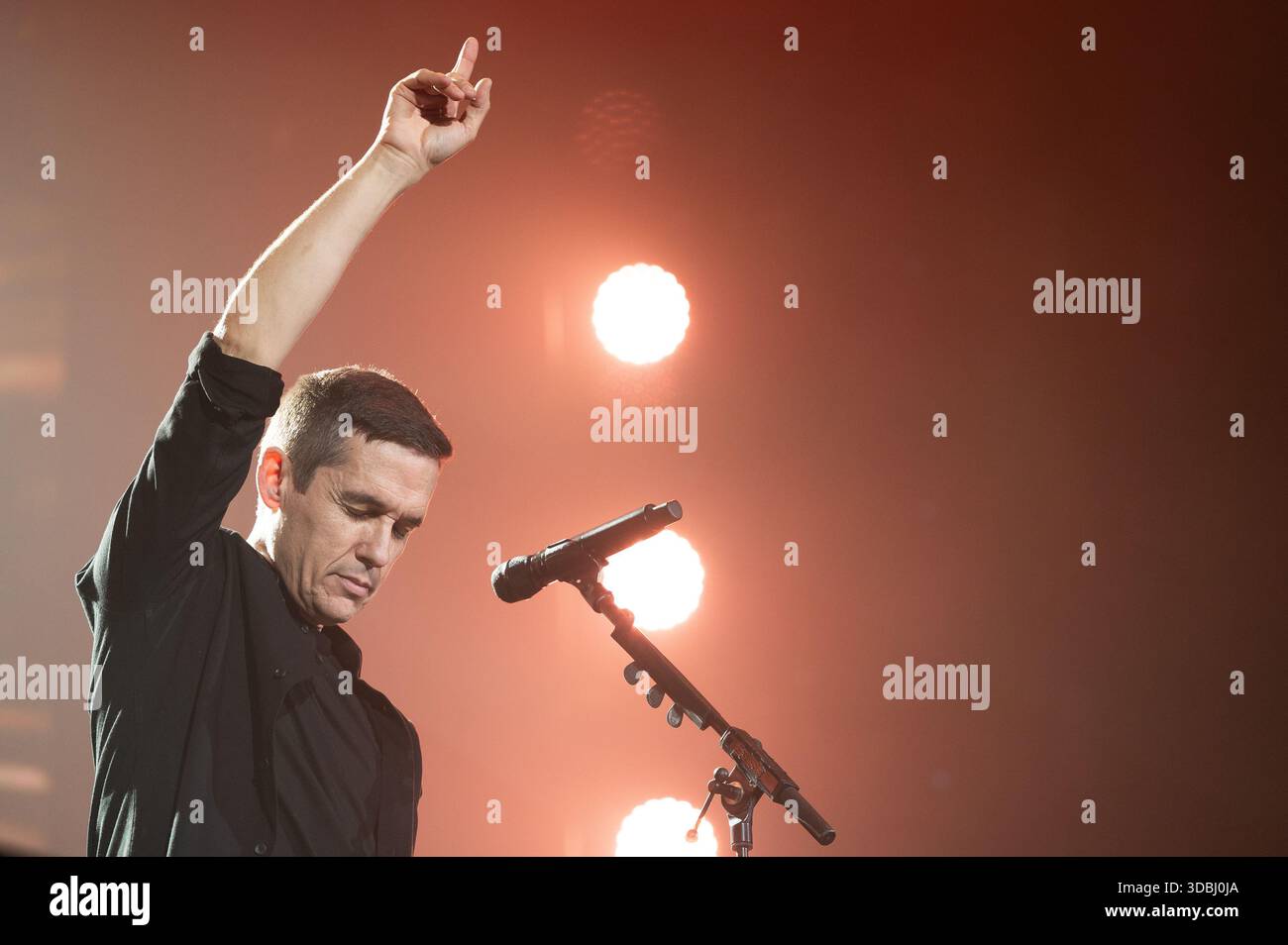 Jorge Ruiz Flores, the singer from the group Maldita Nerea performs ...