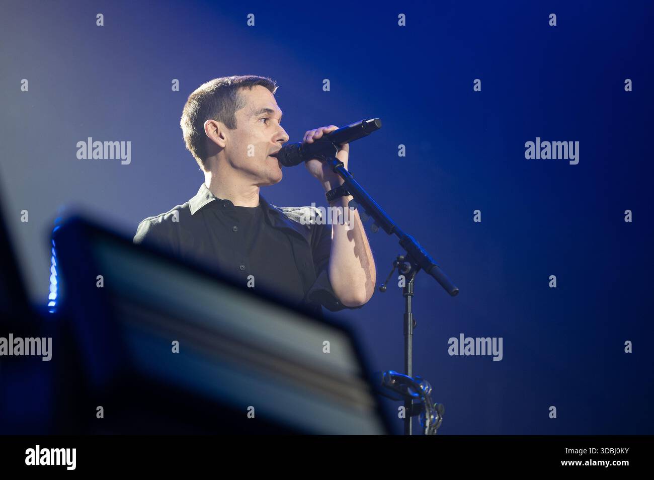 Jorge Ruiz Flores, the singer from the group Maldita Nerea performs ...