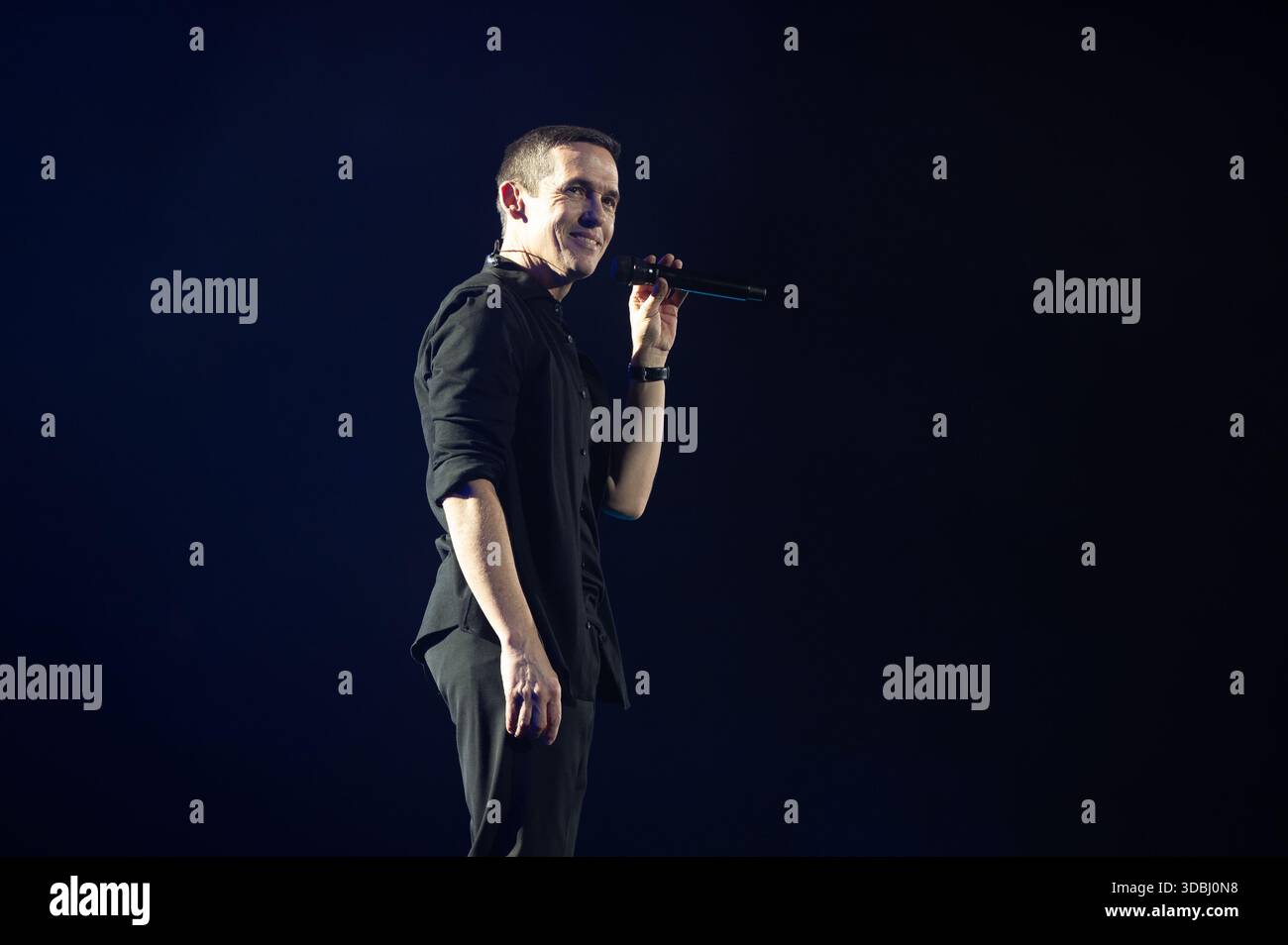 Jorge Ruiz Flores, the singer from the group Maldita Nerea performs ...
