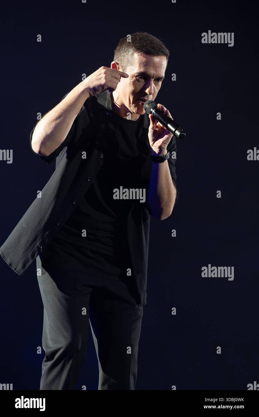 Jorge Ruiz Flores, the singer from the group Maldita Nerea performs ...