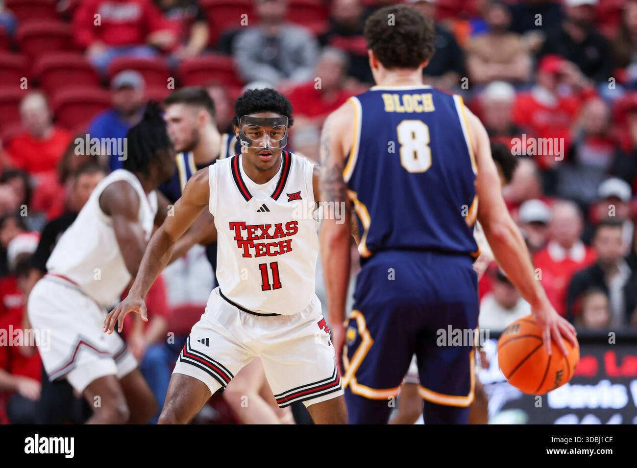 Texas Tech guard Jaylen Petty (11) plays defense against Northern ...