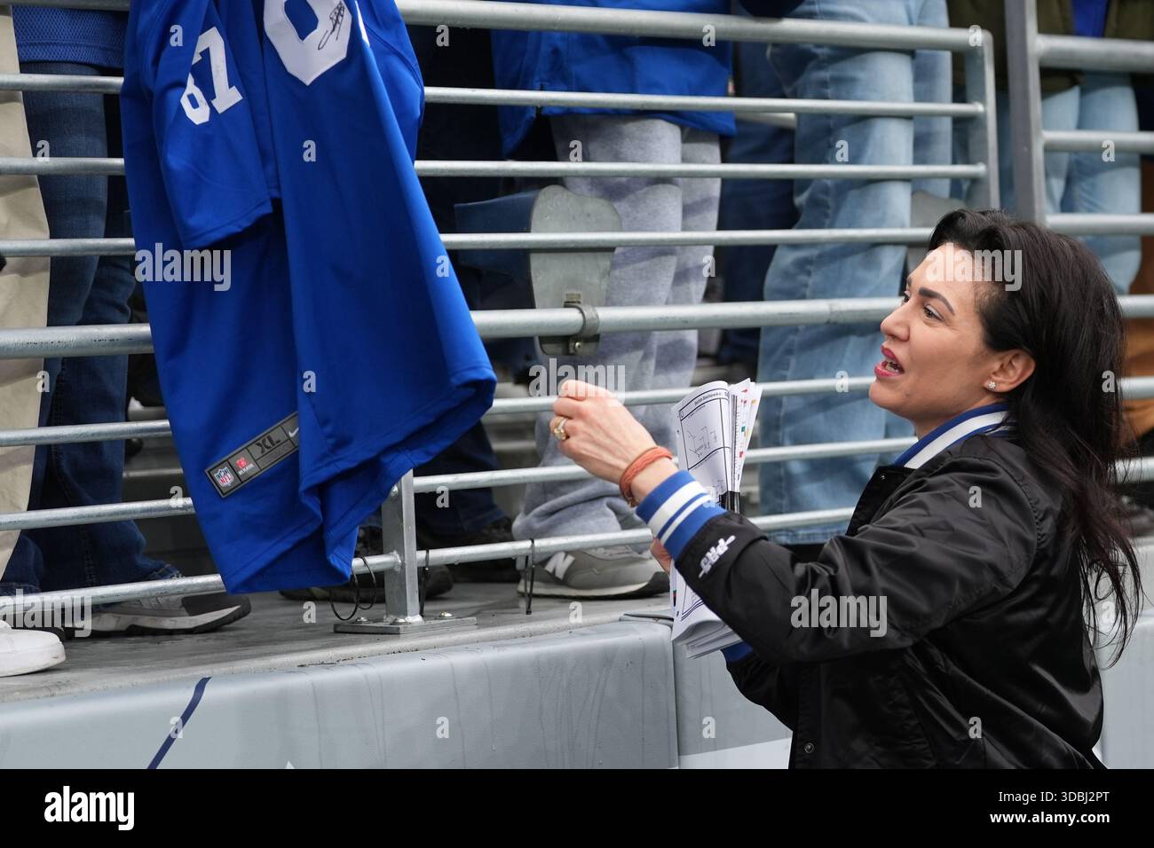 Indianapolis Colts owner Carlie Irsay-Gordon signs autographs before an ...