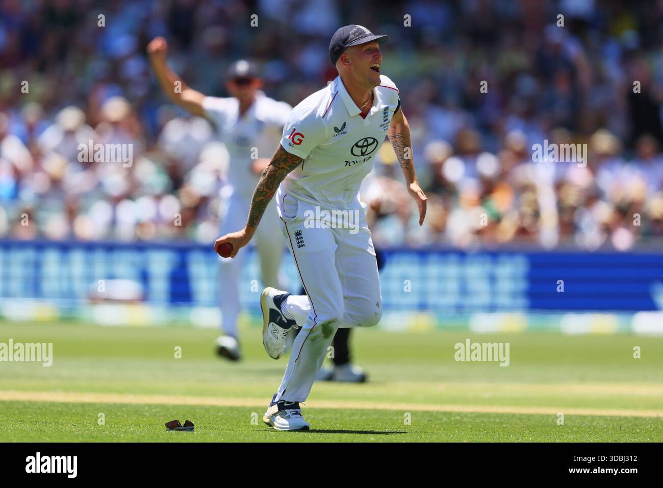 England's Brydon Carse celebrates after taking catch to dismiss ...