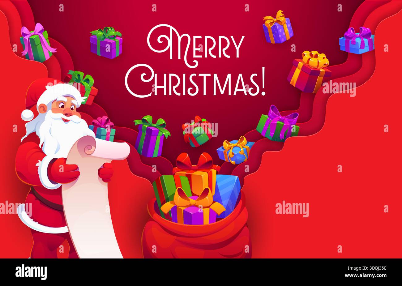 Paper cut christmas banner Stock Vector Images - Alamy