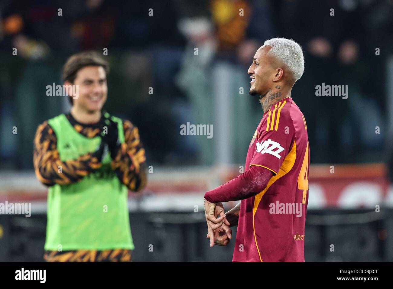 Wesley Vinicius Franca Lima of AS Roma celebrates after scoring a goal ...