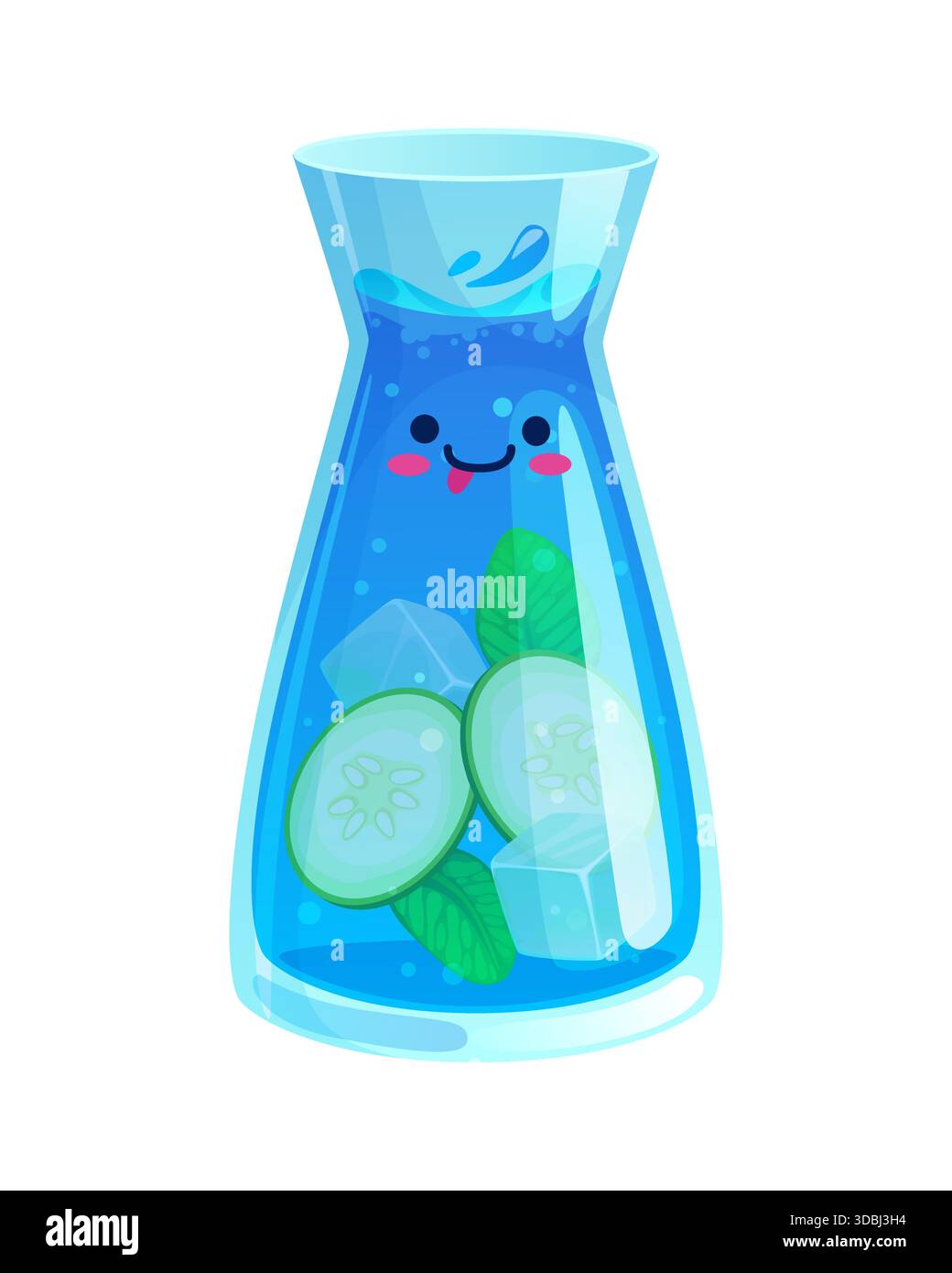 Jug glass mint water Stock Vector Images - Alamy