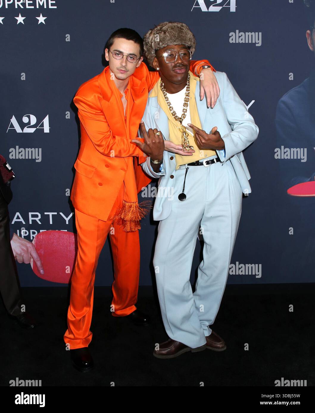 Timothee Chalamet and Tyler The Creator attending the 'Marty Supreme ...
