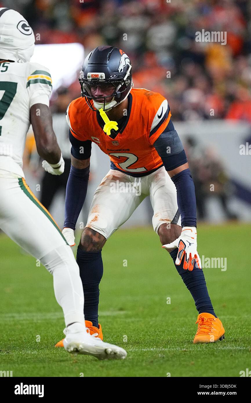 Denver Broncos cornerback Pat Surtain II (2) runs a play against the ...