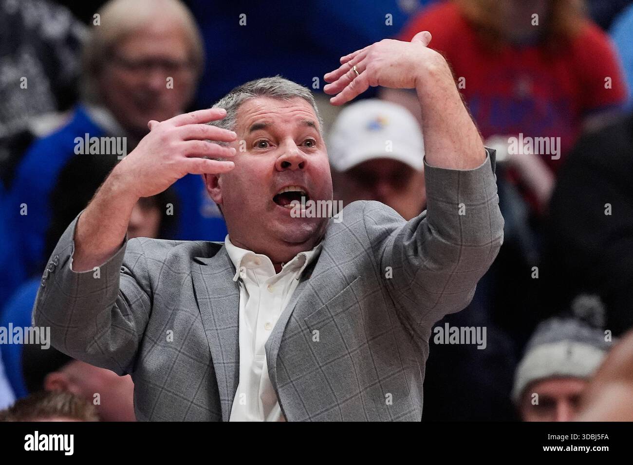 Towson head coach Pat Skerry motions to his players during the first ...