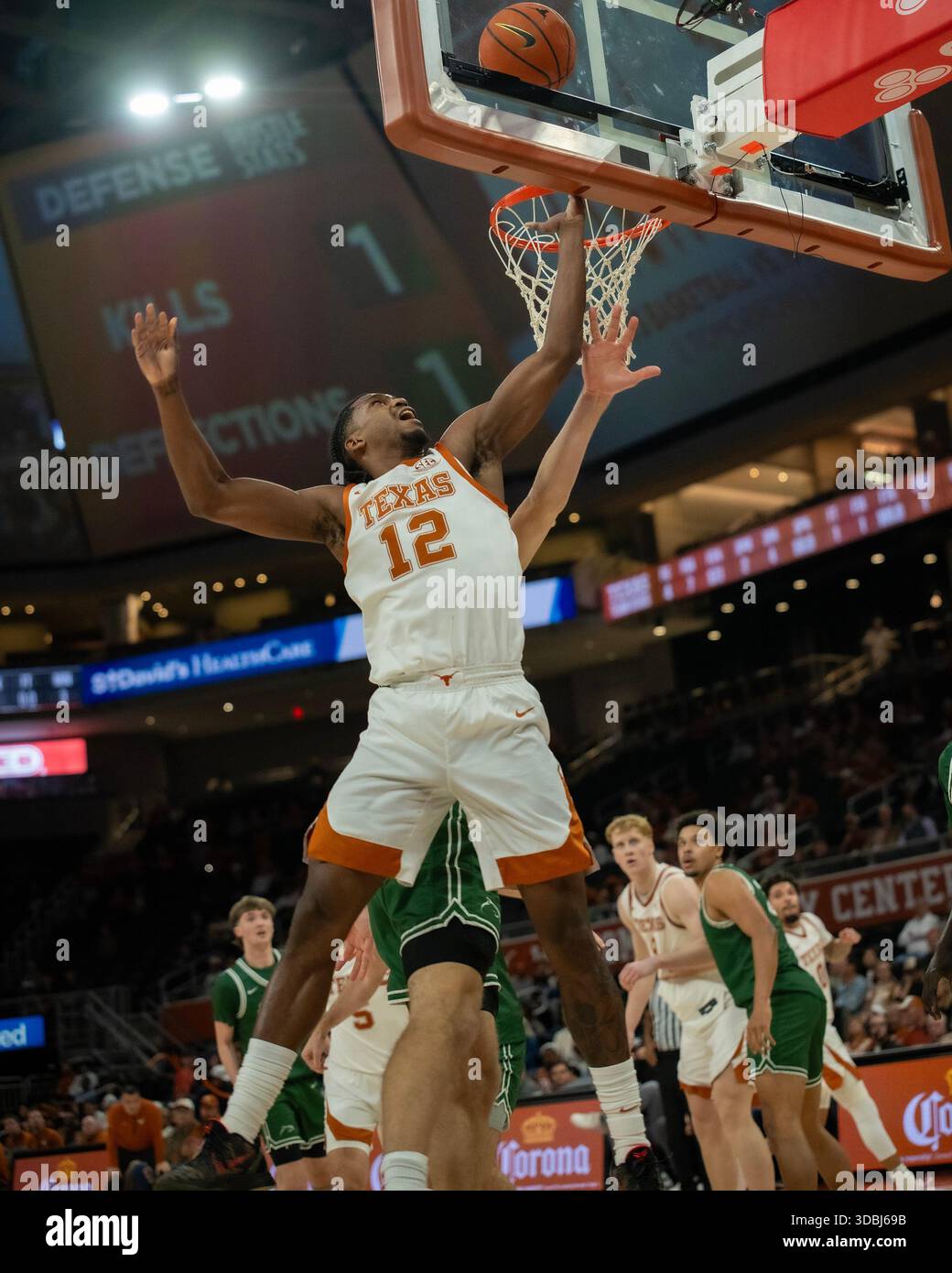 Dec 16, 2025. Tramon Mark (12) of the Texas Longhorns in action vs the Le Moyne Dolphins at the ...
