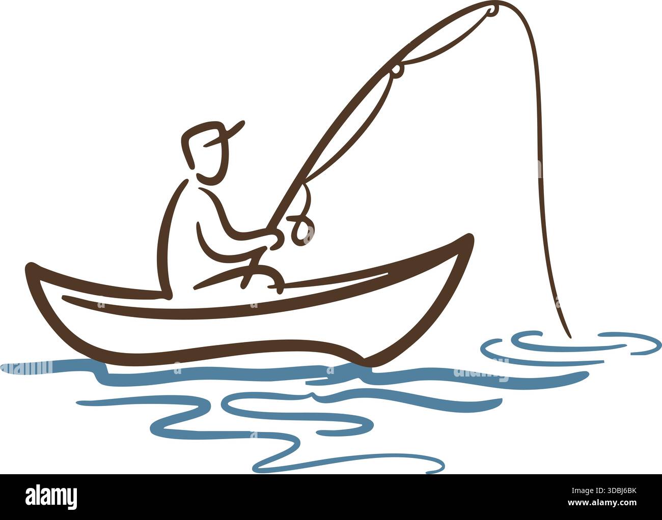 Casting a line Cut Out Stock Images & Pictures - Alamy