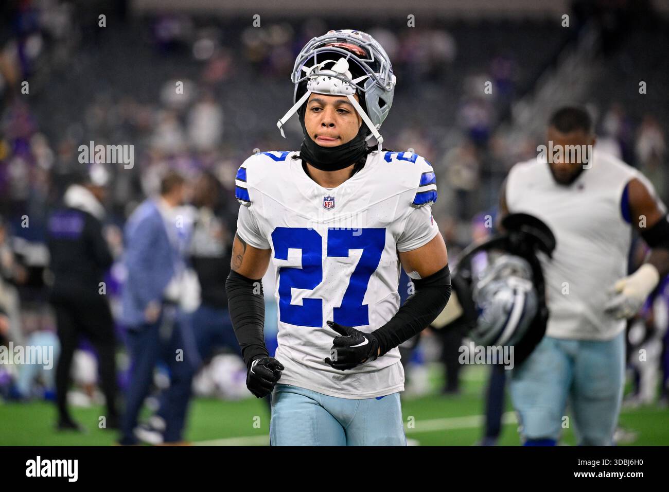 Dallas Cowboys cornerback Reddy Steward (27) walks off the field after ...
