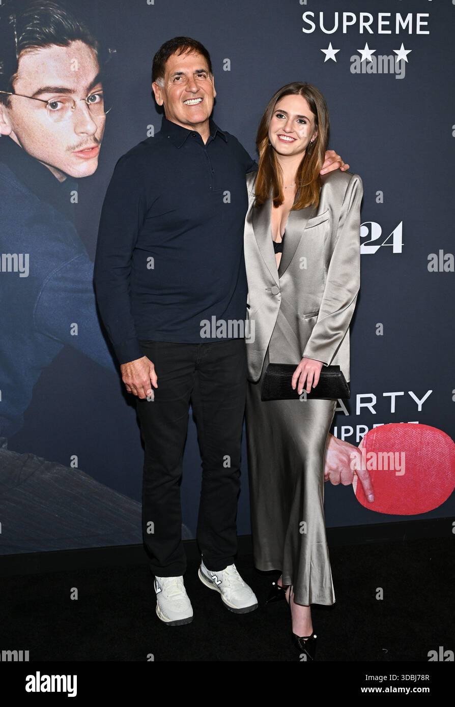Mark Cuban, left, and Alyssa Cuban attend the premiere of "Marty ...