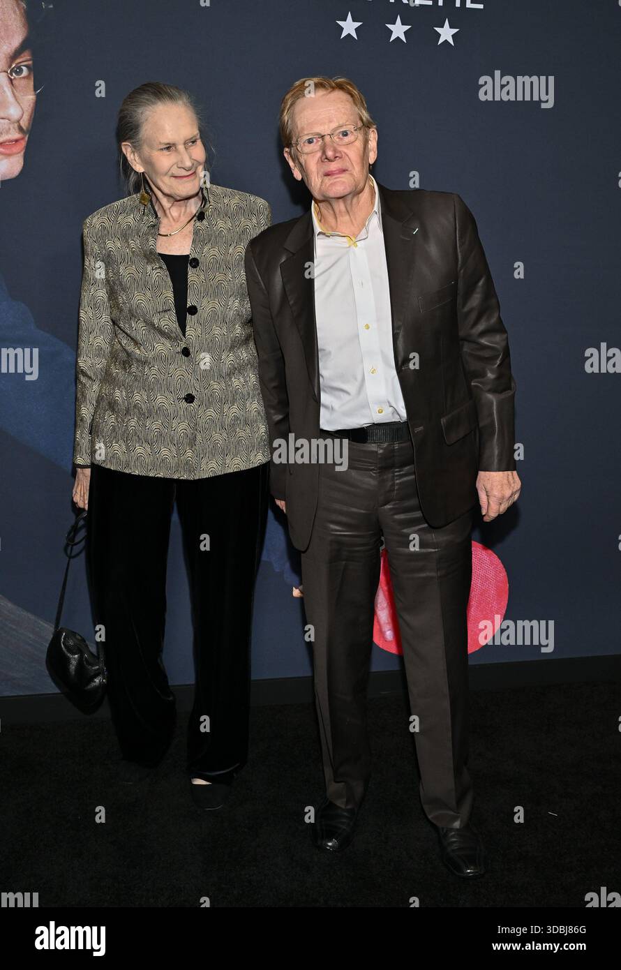 Philippe Petit, right, and guest attend the premiere of "Marty Supreme ...